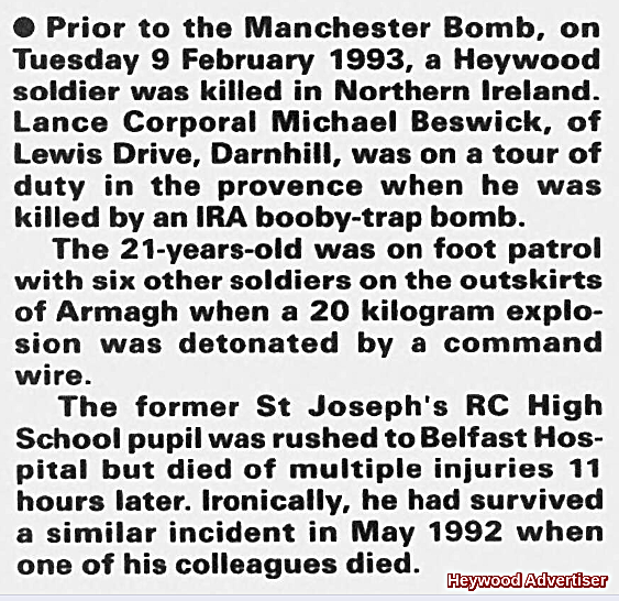 #OnThisDay in 1993 the IRA murdered Michael J Beswick, 21. Bomb ...