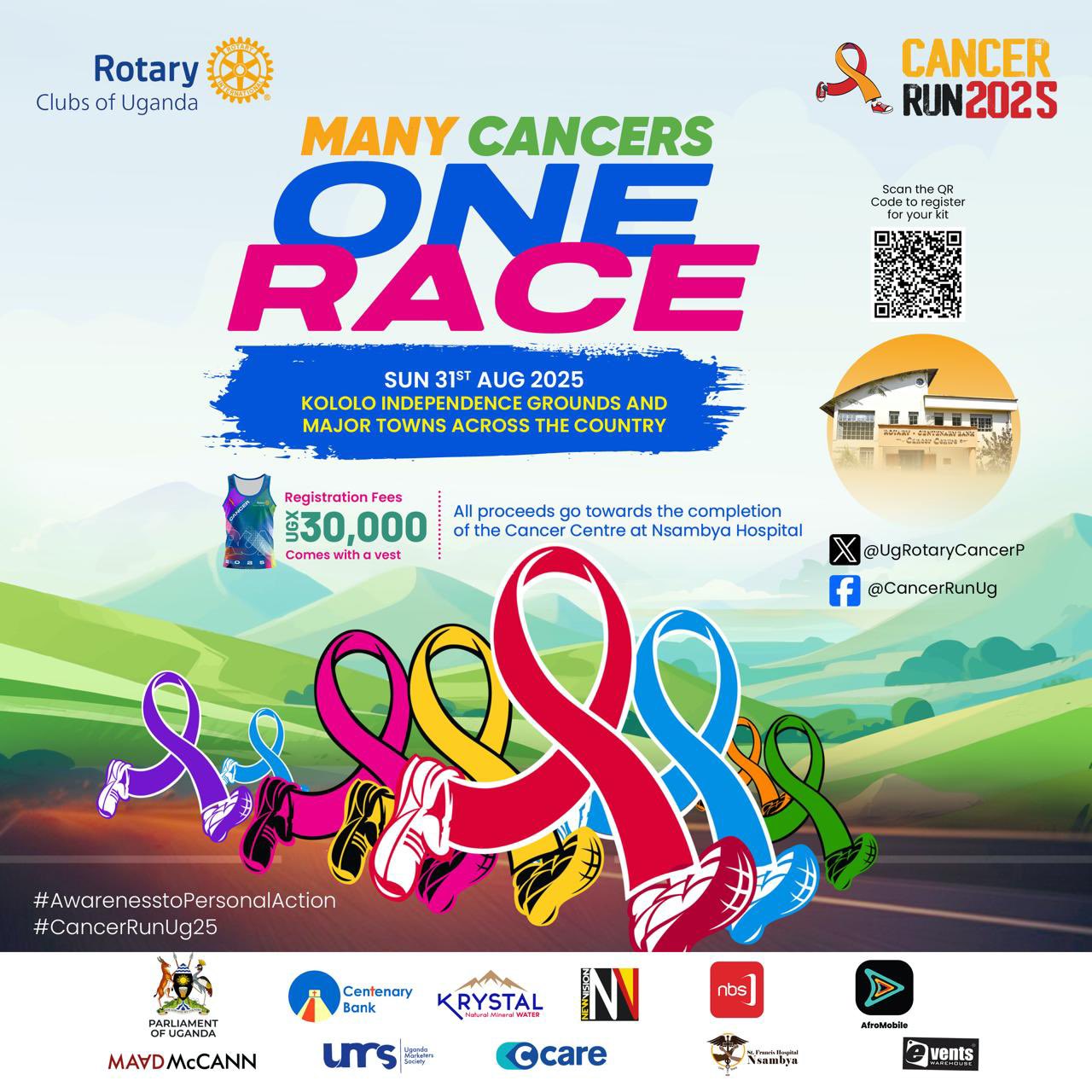 Cancer Run Logo Lawrence V Breast Cancer Fun Run