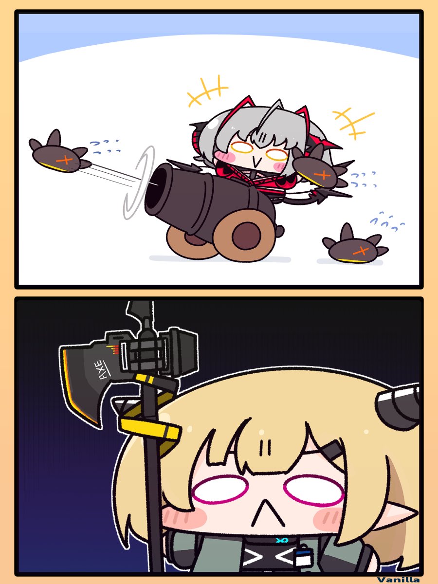 「オリジムシ砲🐌💨🍔🐉💬 #アークナイツ #明日方舟 #Arknights 」Caの漫画