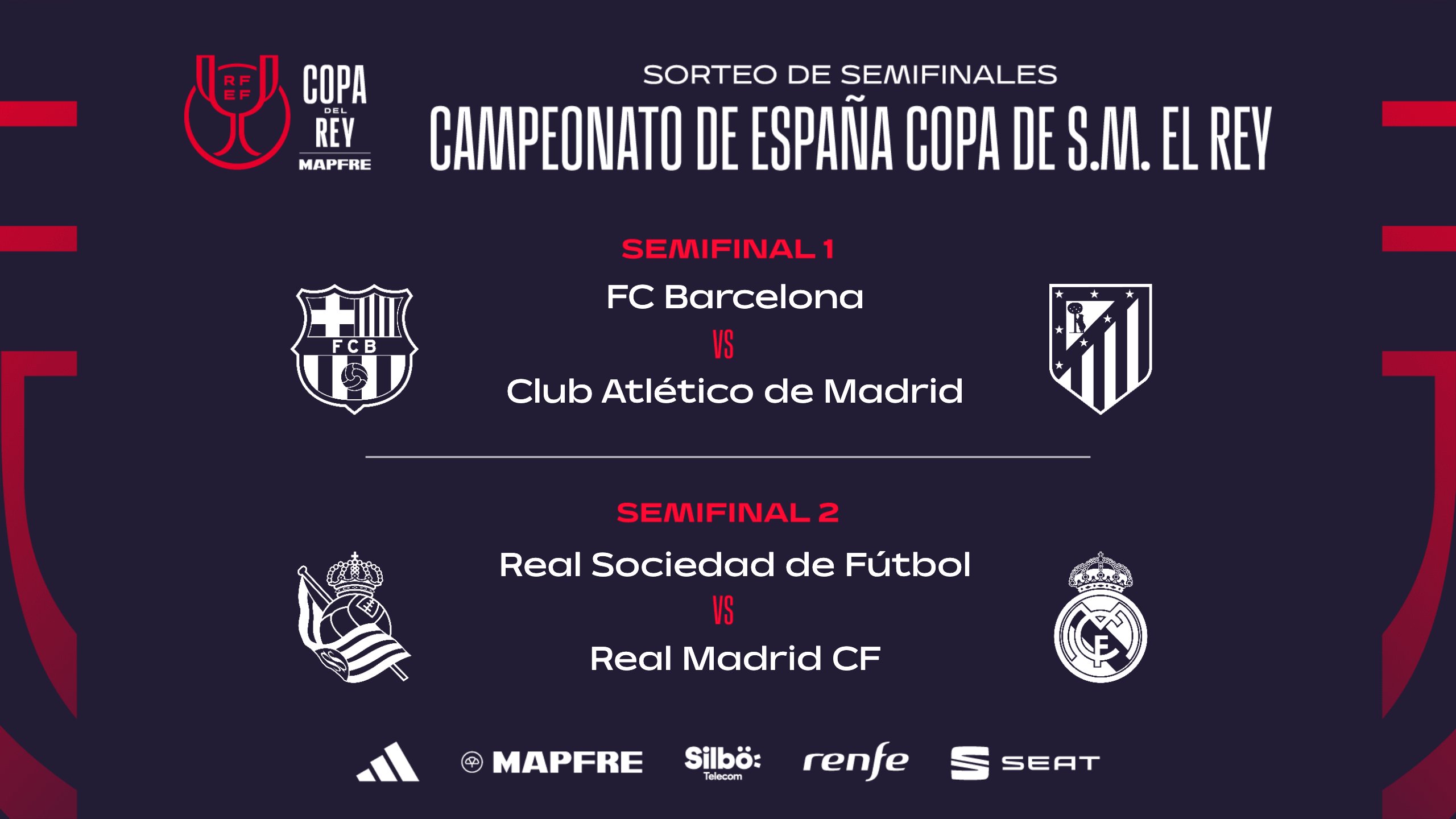 Sorteados los emparejamientos de semifinales de la Copa del Rey :: Info ... Sorteados los emparejamientos de semifinales de la Copa del Rey :: Info ...
