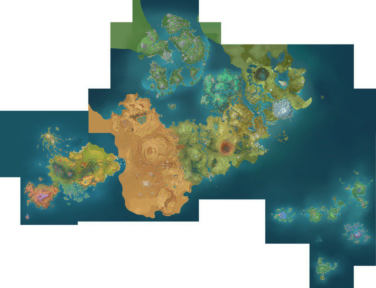 Teyvat Full Map Genshin Impact Map Official For Android Download