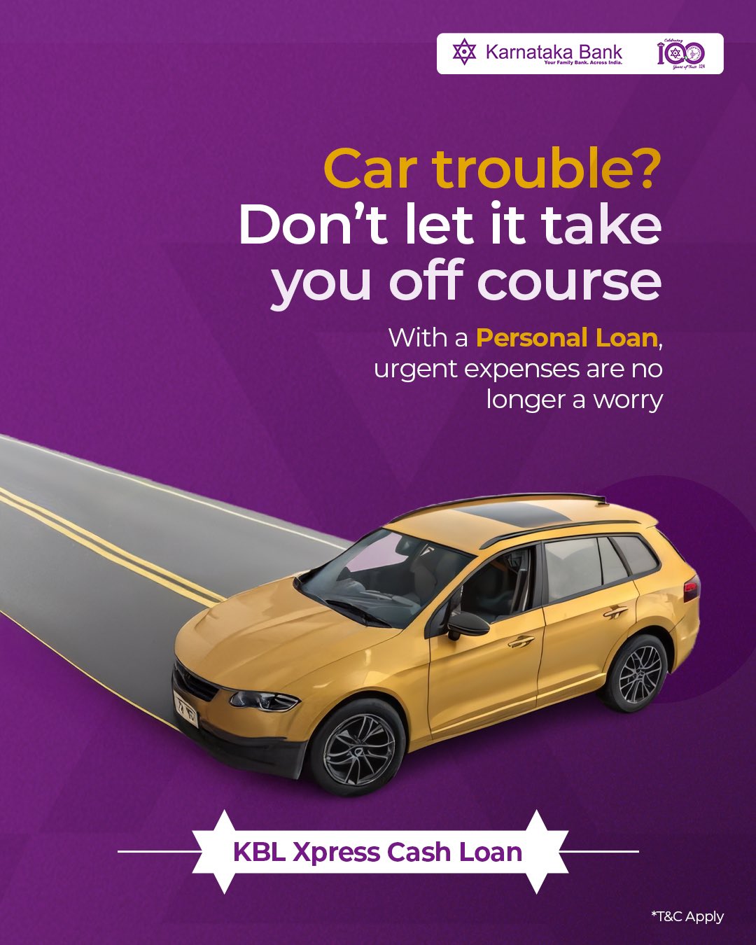 Karnataka Bank on X With a KBL Personal Loan you can handle those urgent expenses without any worry. Whether it s a broken down car medical bills or home repairs. Apply now https t 9T9hWUb75F Karna...