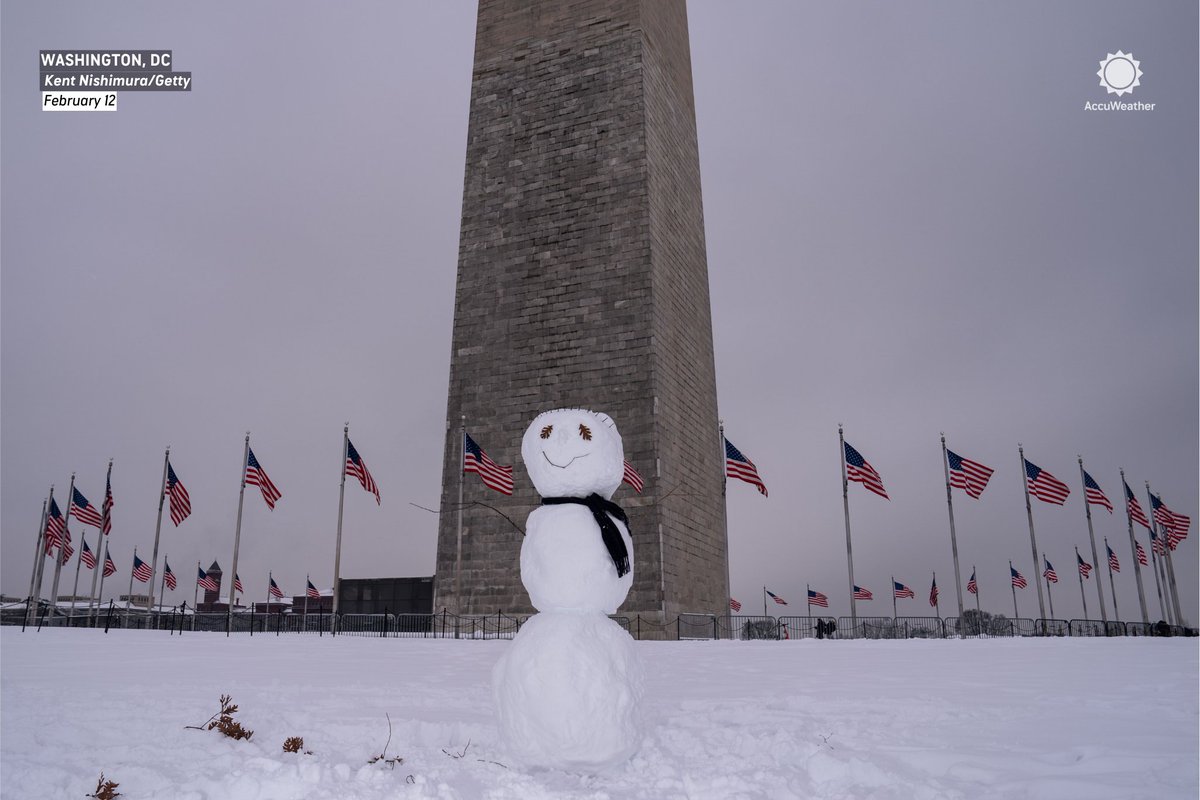 Washington Monument On Snowman Photo: Snow In Washington, D.C.