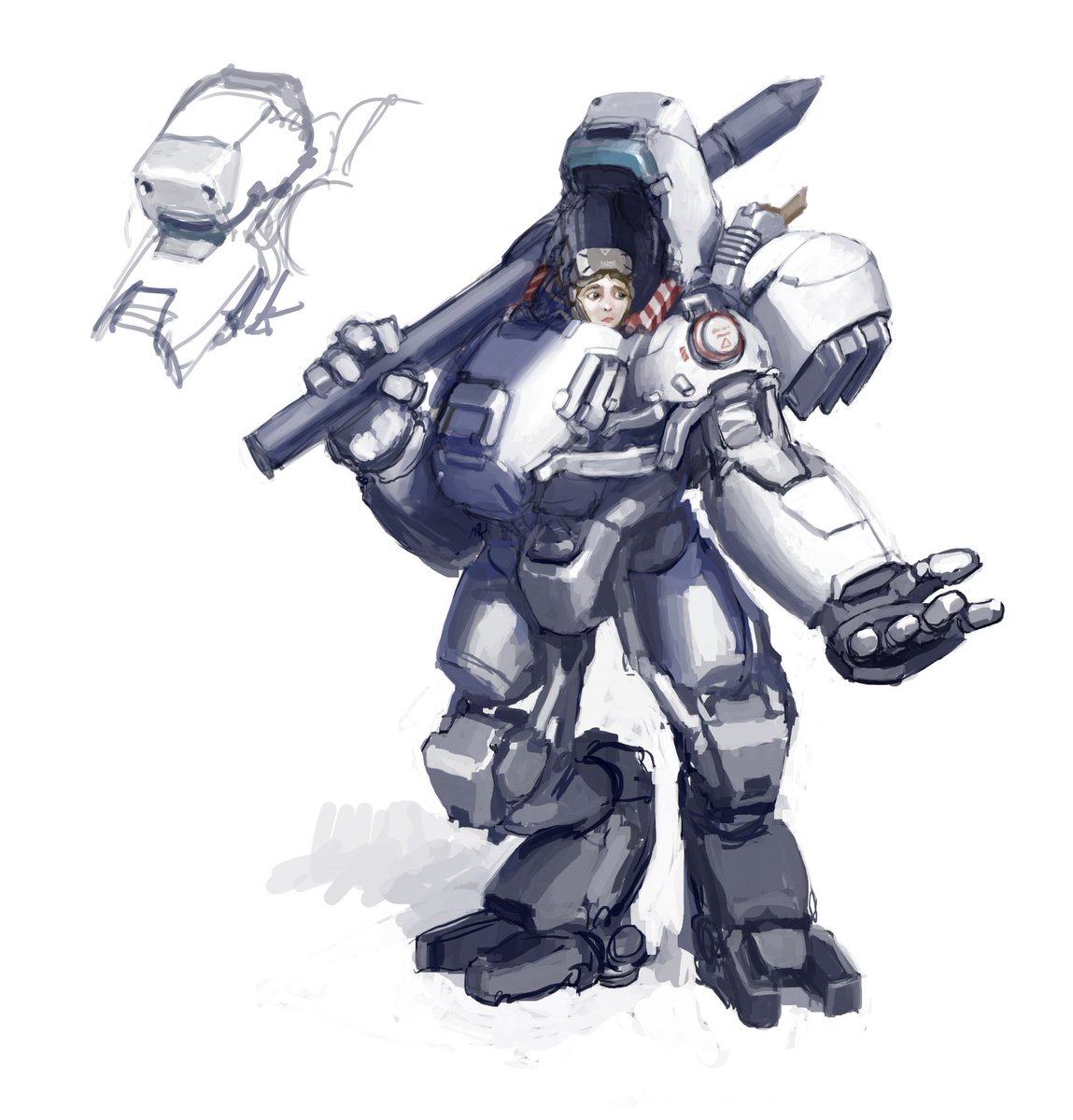 「Reworking the legs.I'll probably finish 」|Mike Doscherのイラスト