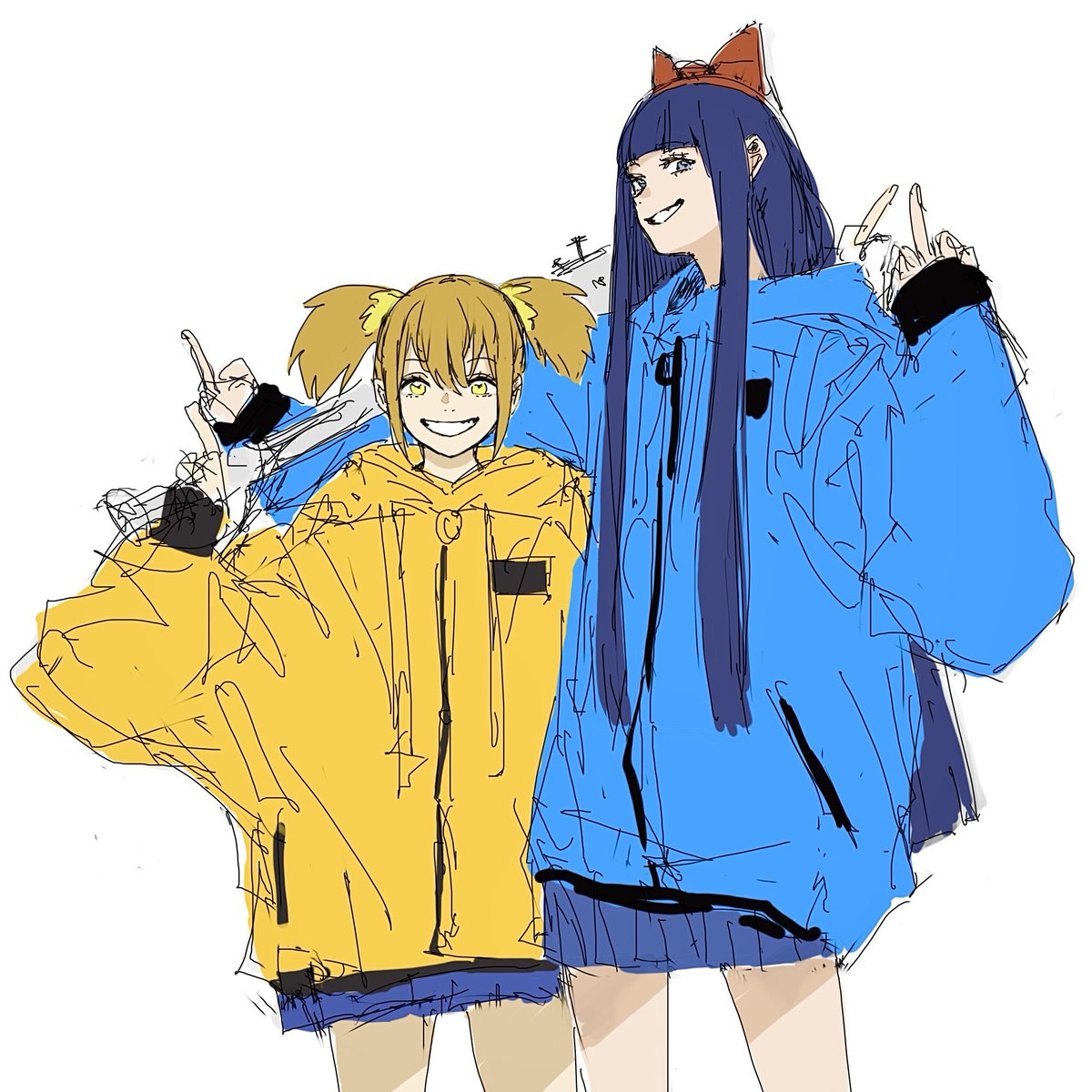 ピピ美 ,ポプ子 「. 」|null∞llun TaKaのイラスト