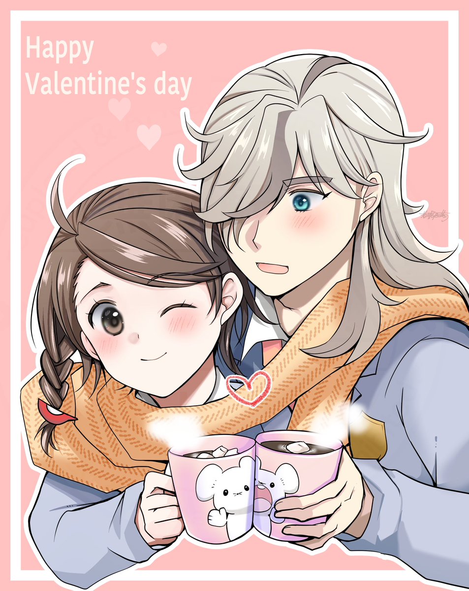 ペパー(ポケモン) ,アオイ(ポケモンSV) 「付き合ってる2人のハッピーバレンタインズデーペパアオ/ppao 」|若琥姫 萌@skeb受付中のイラスト
