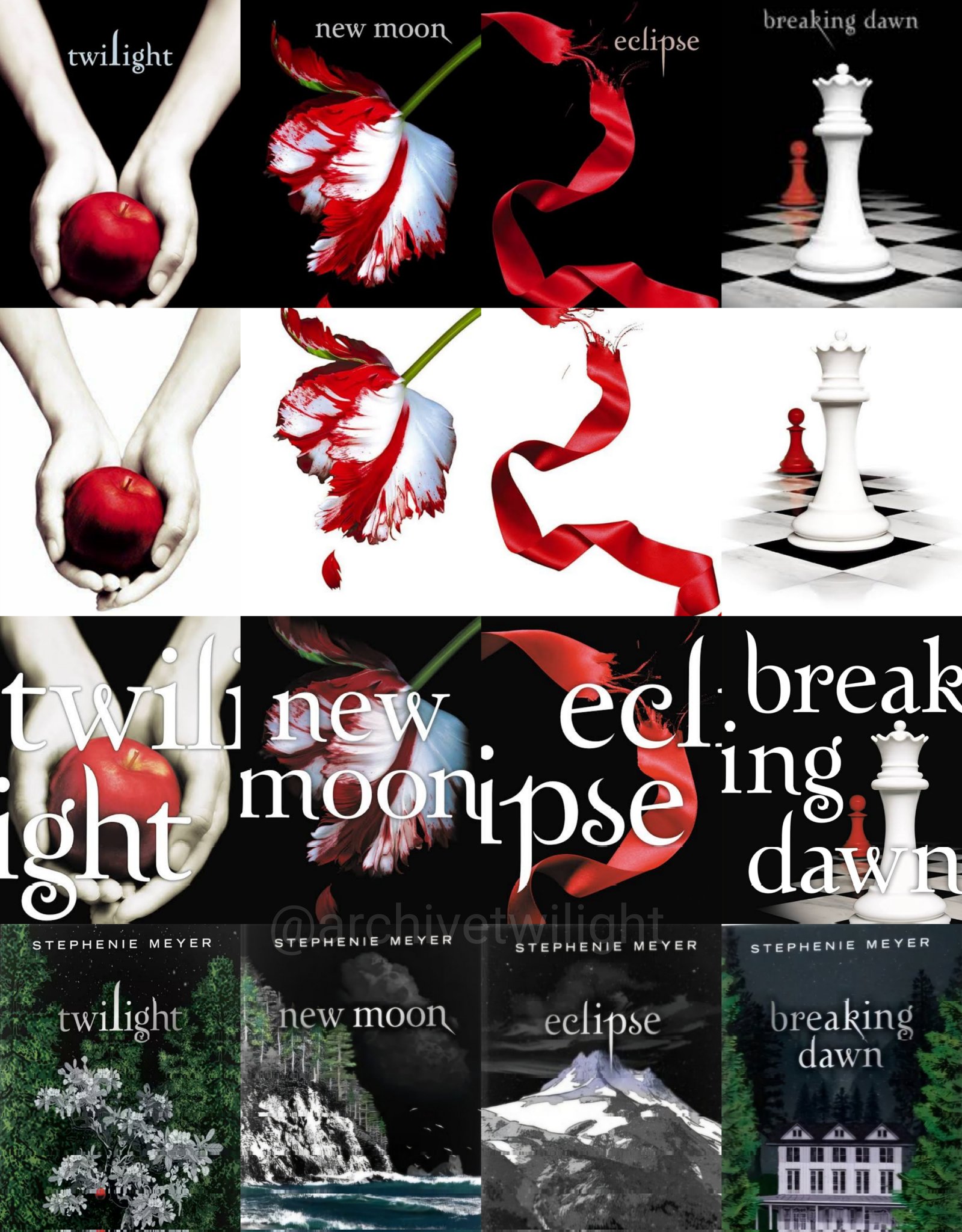 Twilight Saga Book Covers New Moon First Edition By Stephenie Meyer,
