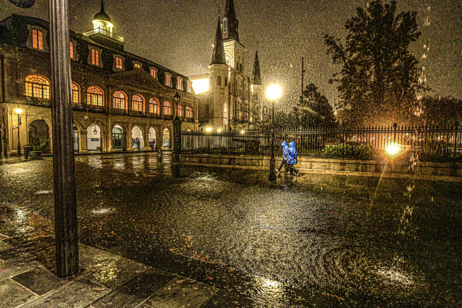 New Orleans Jackson Square At Night