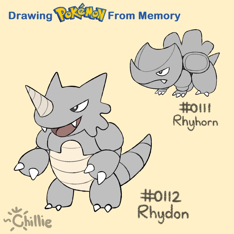 Rhyhorn Drawing How To Draw Rhydon Pokemon