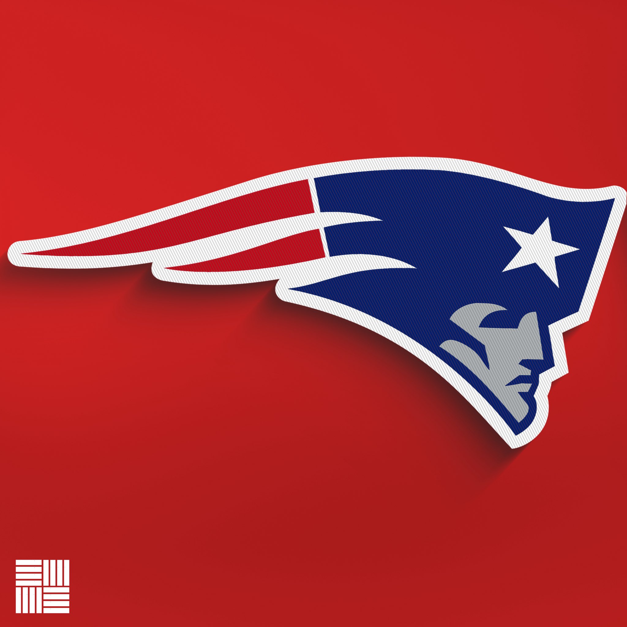 Flying Elvis Logo New England Patriots 1993 Helmet. First Year With