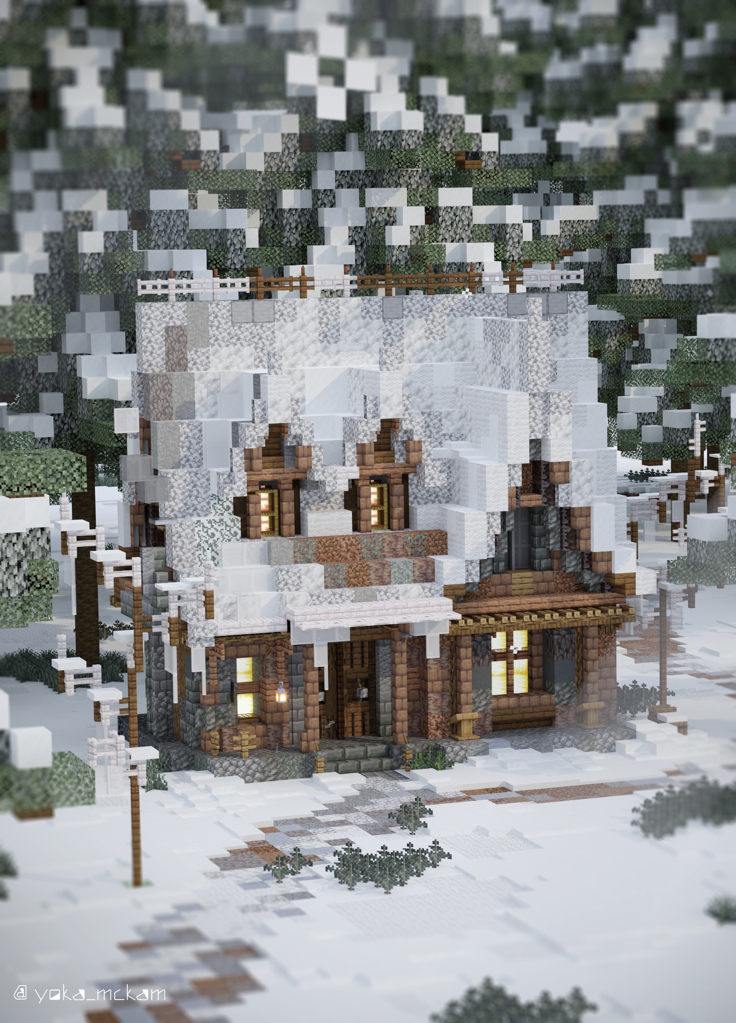Minecraft Snow House 🏠 Winter House Minecraft 🏠 Build Your