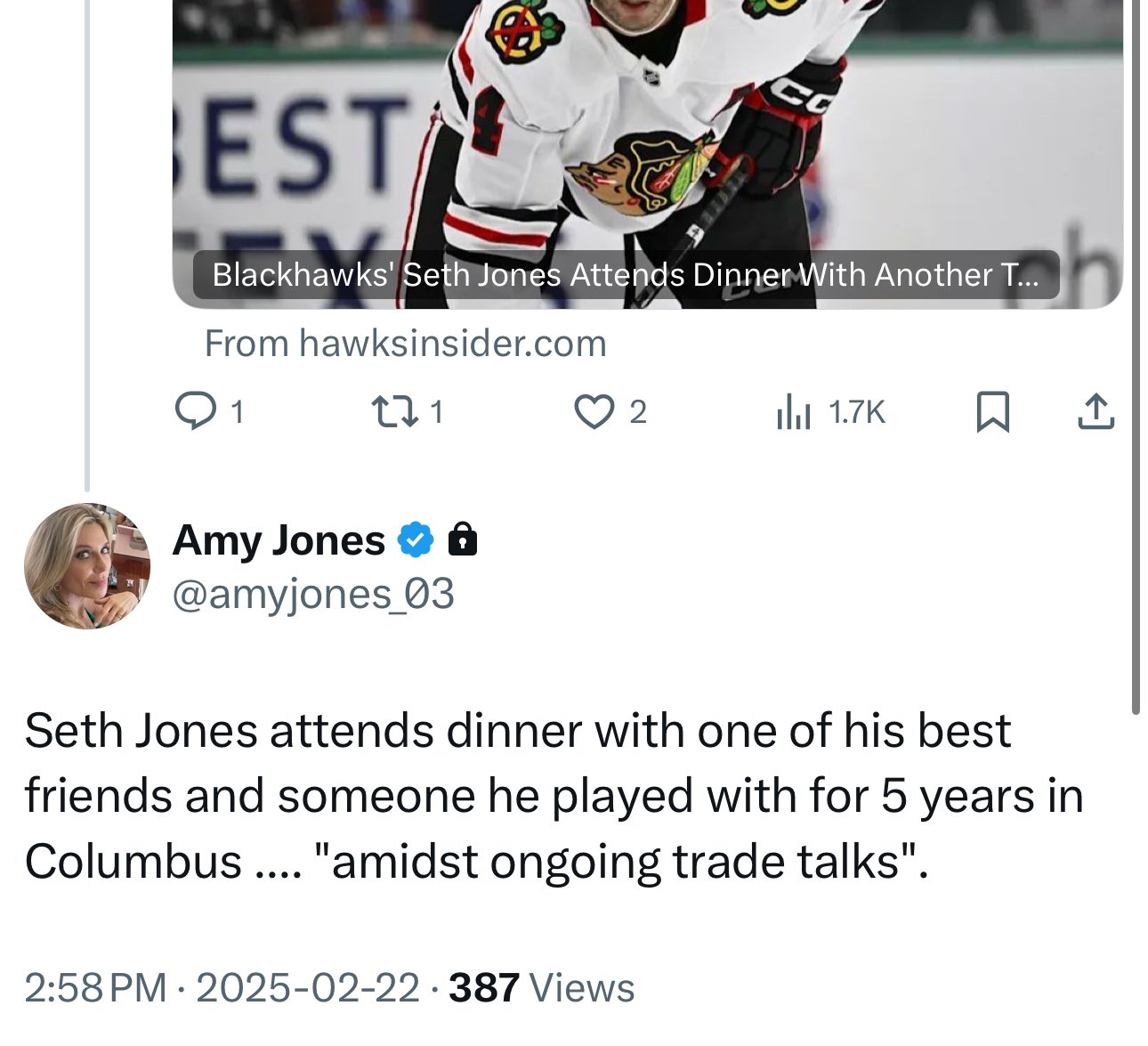 Seth Jones Mam Florida Panthers Acquire D Seth Jones In A Trade With