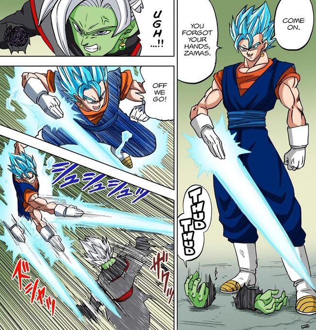 Super Saiyan Blue Vegito Slices Off .. | Dragon Ball Manga Panels さんの ...