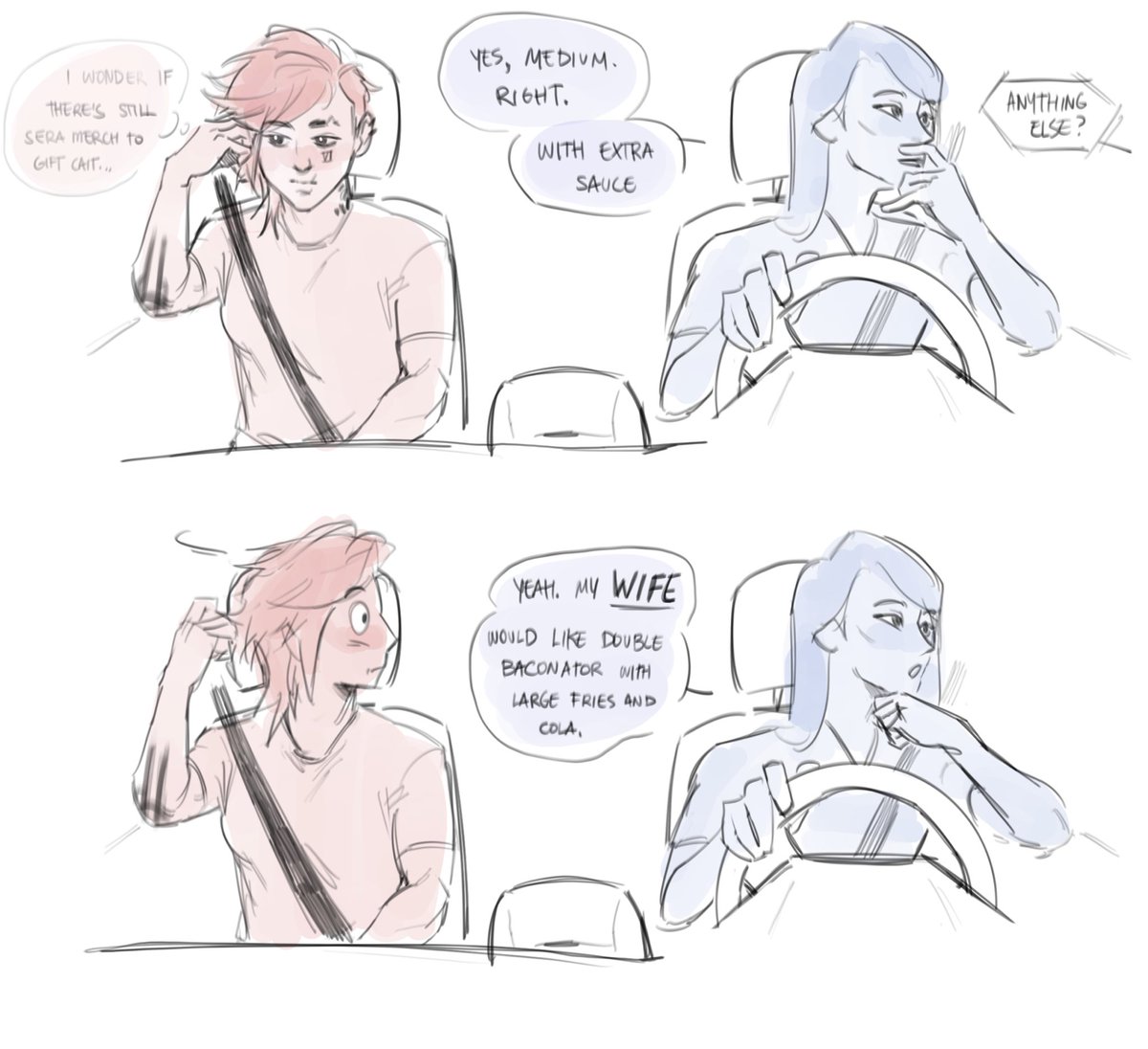 「That trend where you call your partner your spouse. Cait ca」uhhJINの漫画