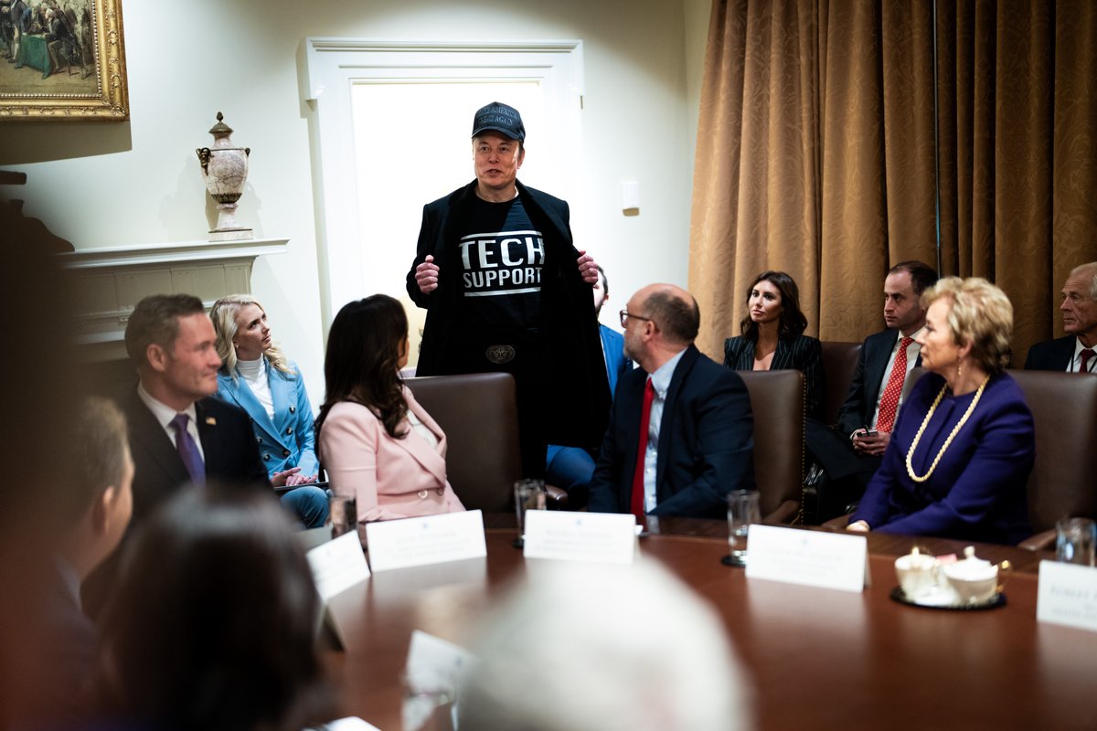President Musk held his first cabinet meeting today - Democratic ...
