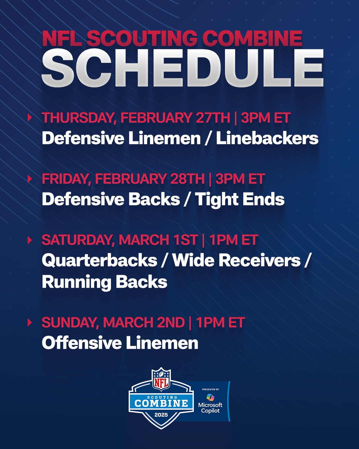 Nfl Combine Schedule