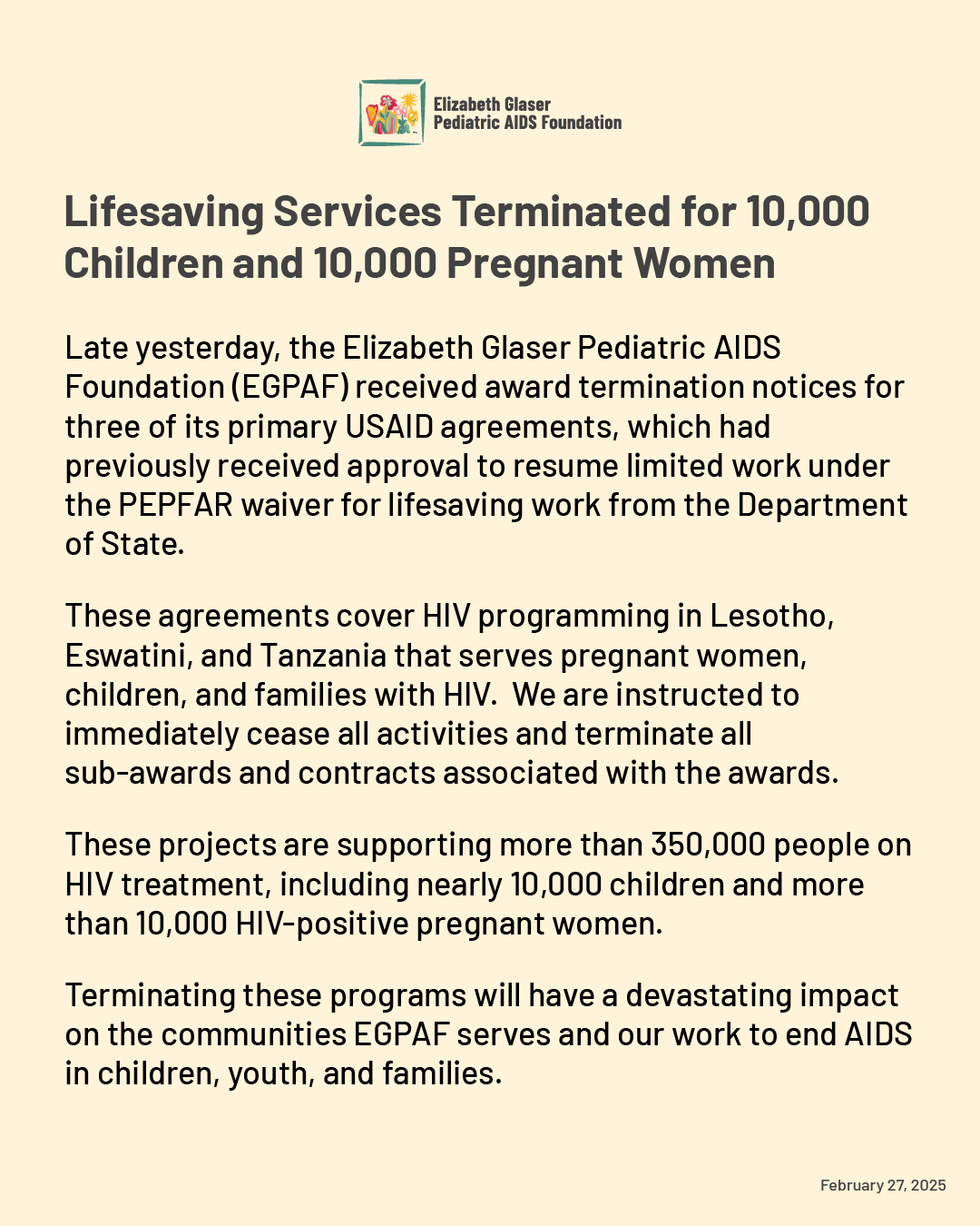 Elizabeth Glaser Logo The Elizabeth Glaser Pediatric AIDS Foundation