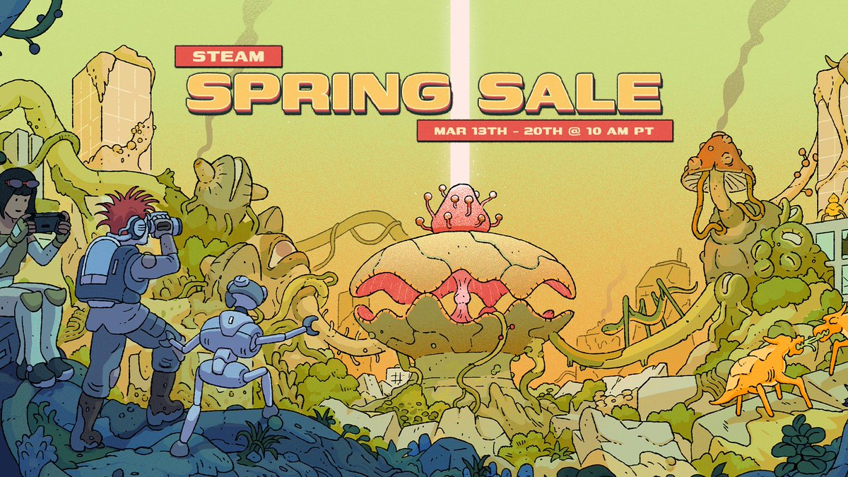 「The Steam Spring Sale is here!Time to ex」|Chucklefishのイラスト