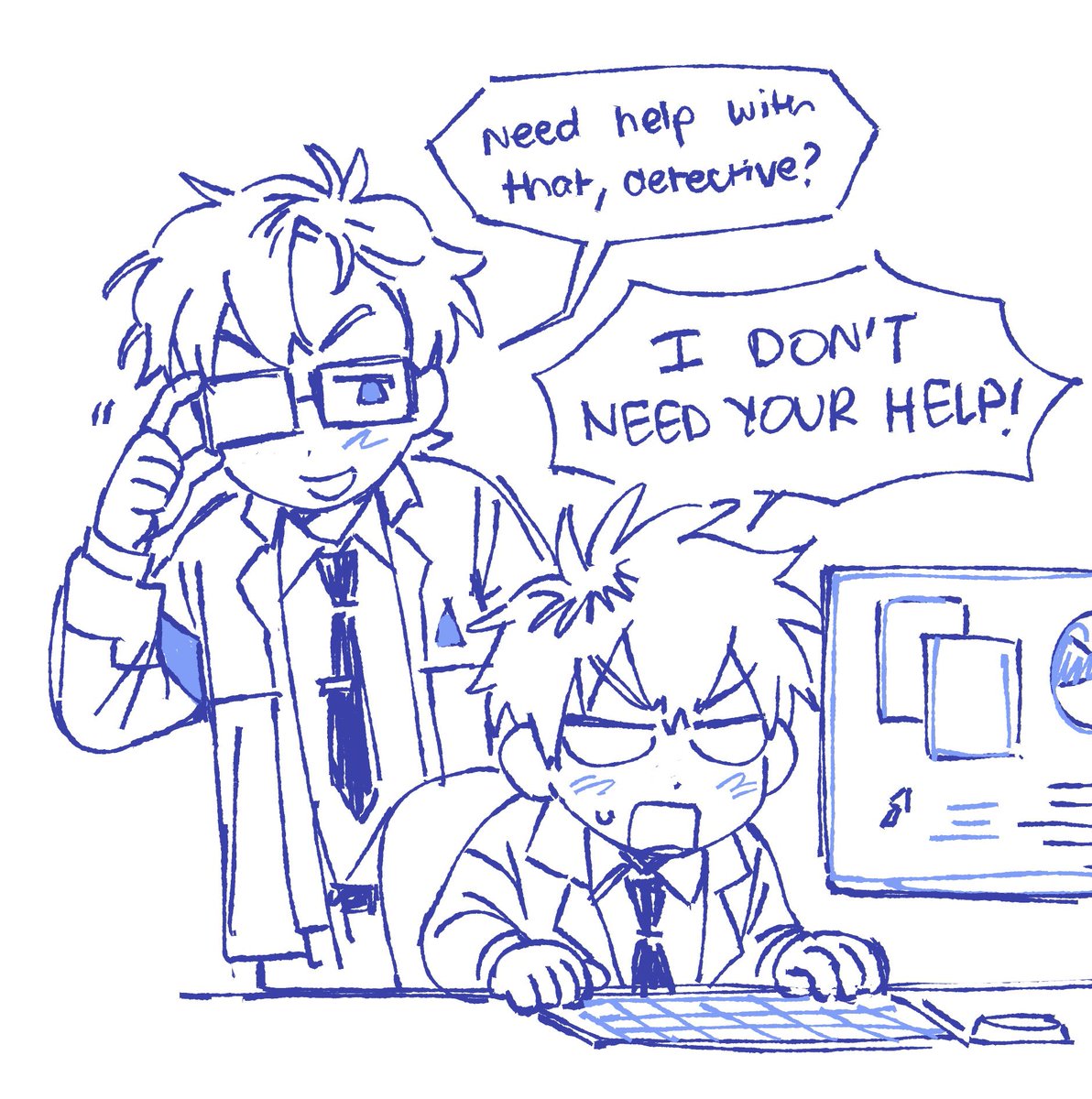 「misawa (detroit become human AU) 」Poの漫画