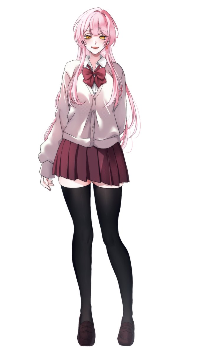 「甘えん坊カーディガンJK 」|佳宵かよい(skeb募集中)のイラスト