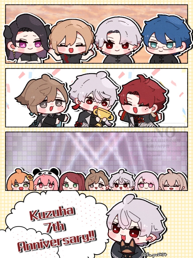 「7周年おめでとうございます🎉 #葛葉7周年 #KuzuArt 」ふうゆの漫画