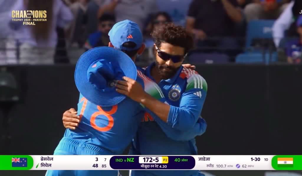 Champions Trophy 2025: Virat Kohli's hug with Ravindra Jadeja sparks ...