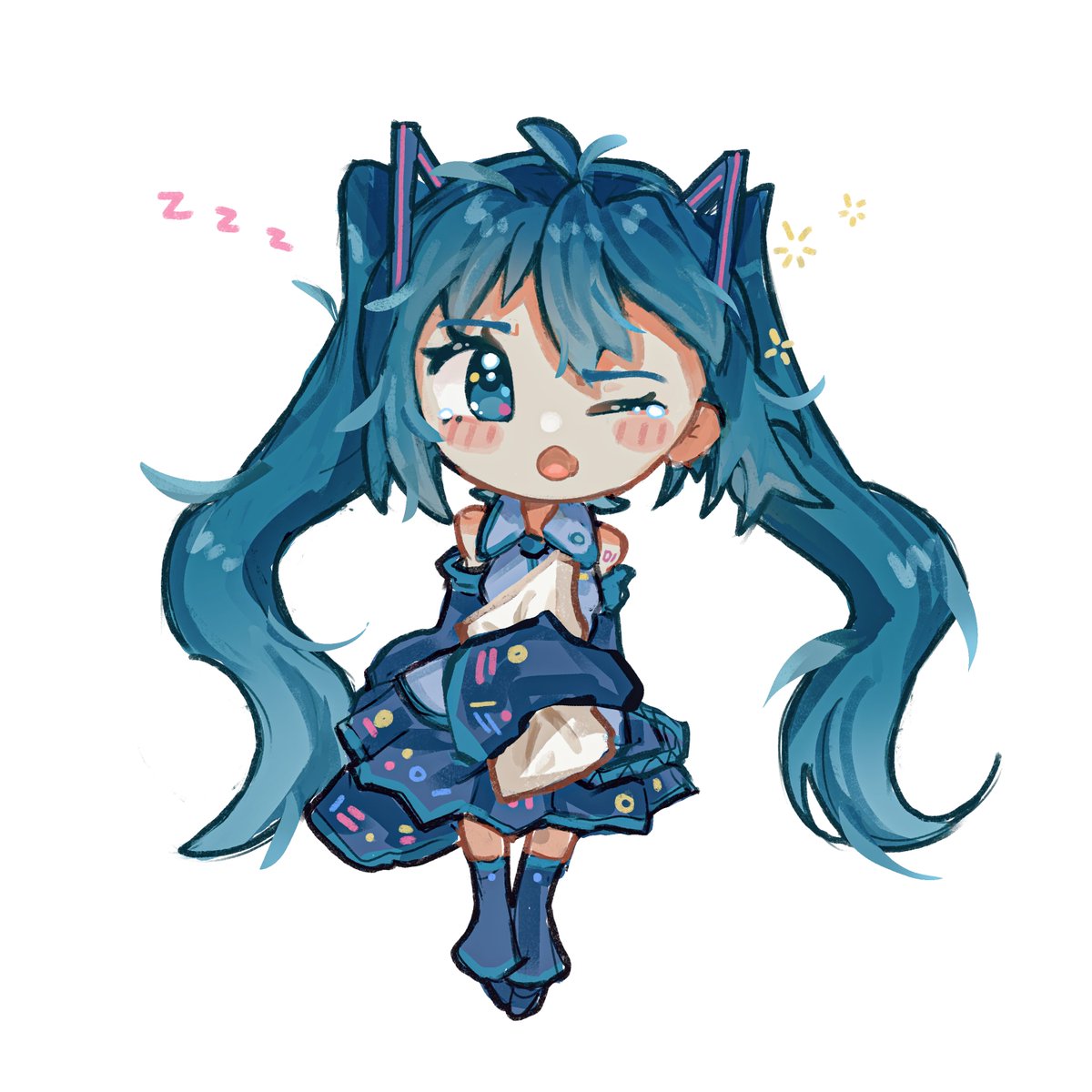 初音ミク 「eepy Miku 」|meekieのイラスト