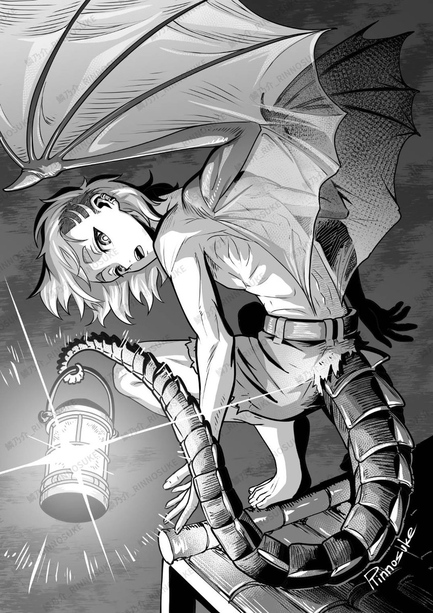 「Dragon boy #イラスト #オリジナル 」鱗乃介/Rinnosukeの漫画