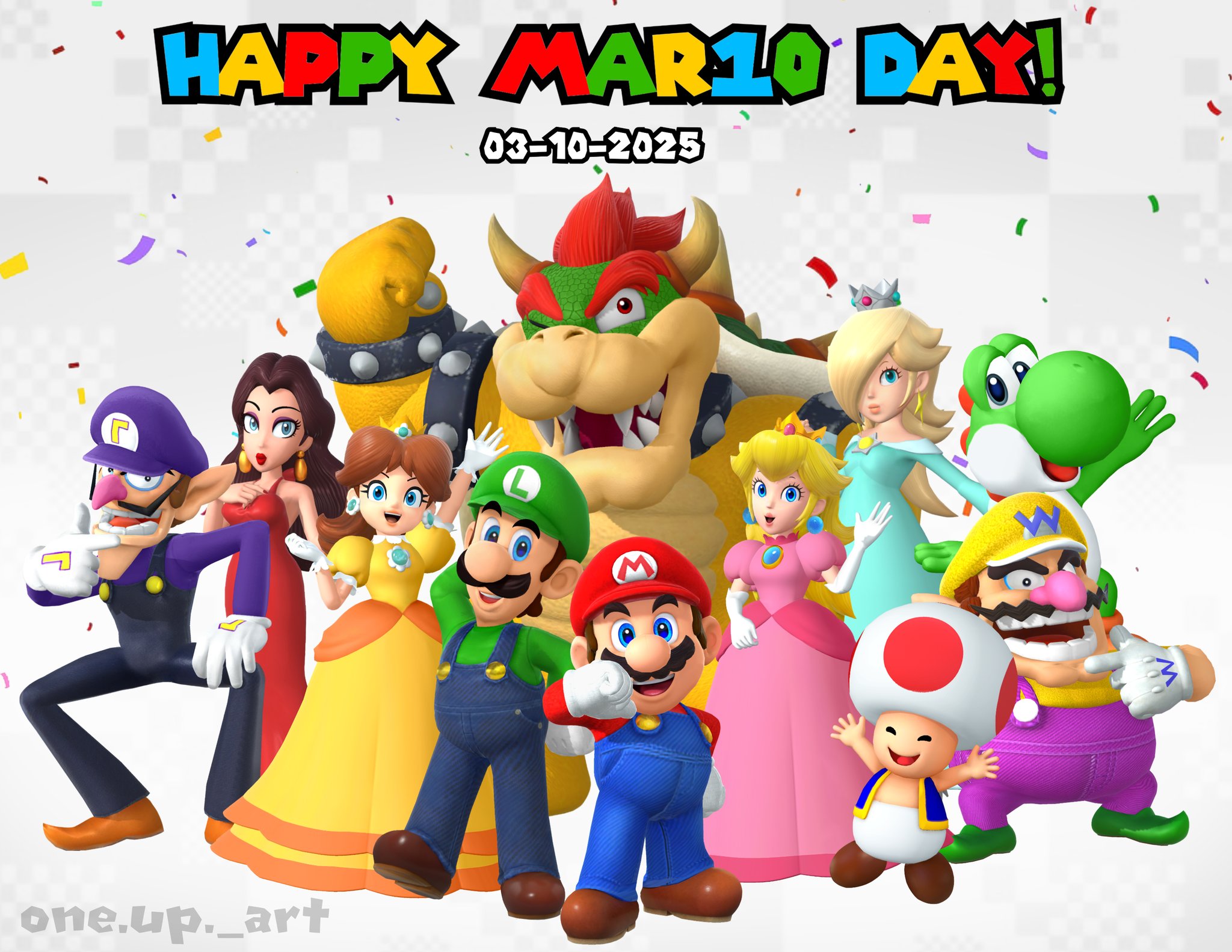 Mario And Luigi And Wario And Waluigi And Peach And Daisy