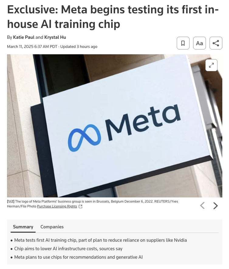 Meta Tests In-House MTIA AI Chip with TSMC to Cut Nvidia Dependency for ...