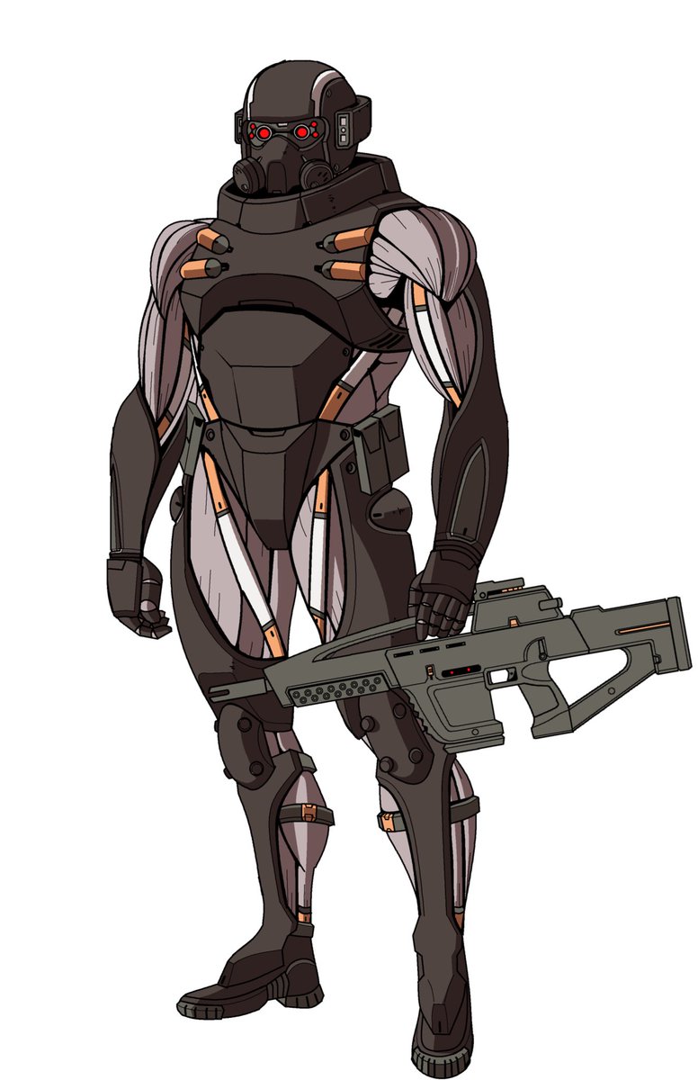 見た人も無言で銃を持ったキャラを貼る 」|JOY86式。のイラスト