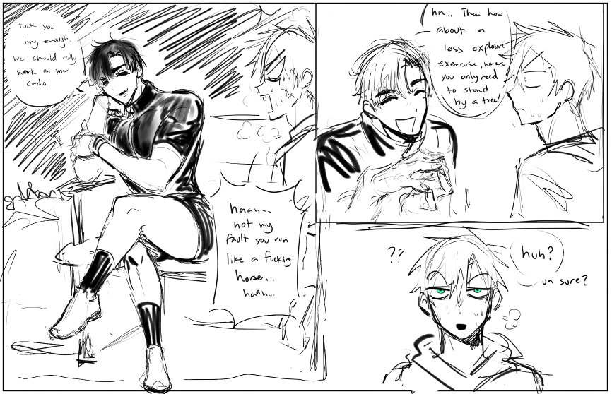 「@ide4m4chine Yhea, them doing it in the bushes in a park whi」KYLEの漫画