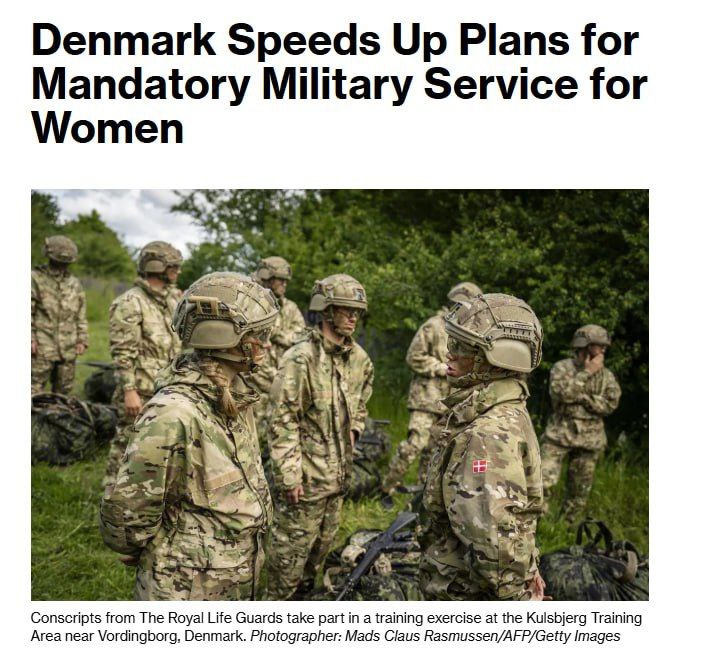 Denmark to Draft 5,000 Women into Military in 2026, Says Defense ...