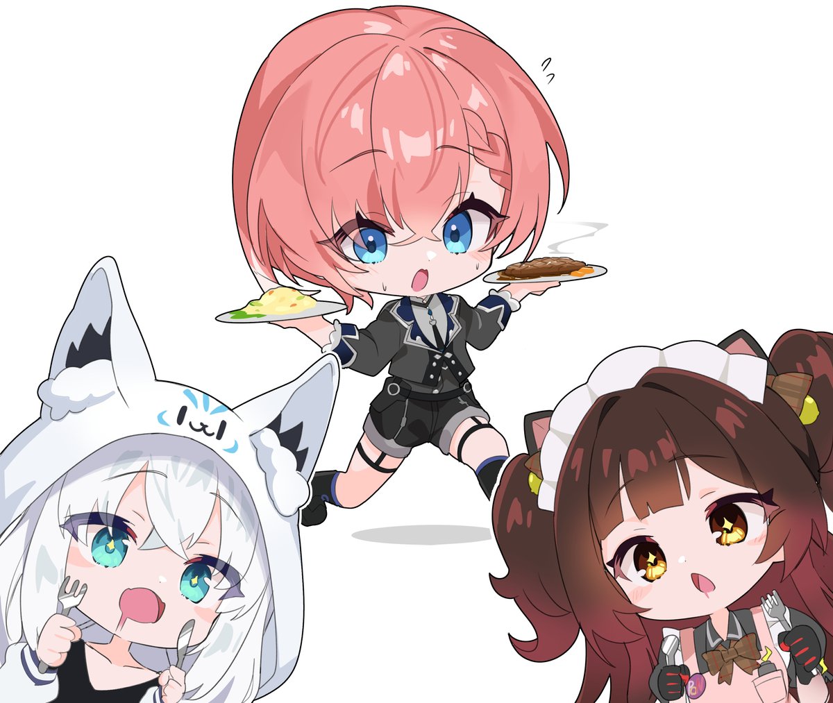 ロボ子さん ,白上フブキ 「#ロボ子Art #Luillust #絵フブキエッホエッホ 」|里人B（さとひとB）のイラスト