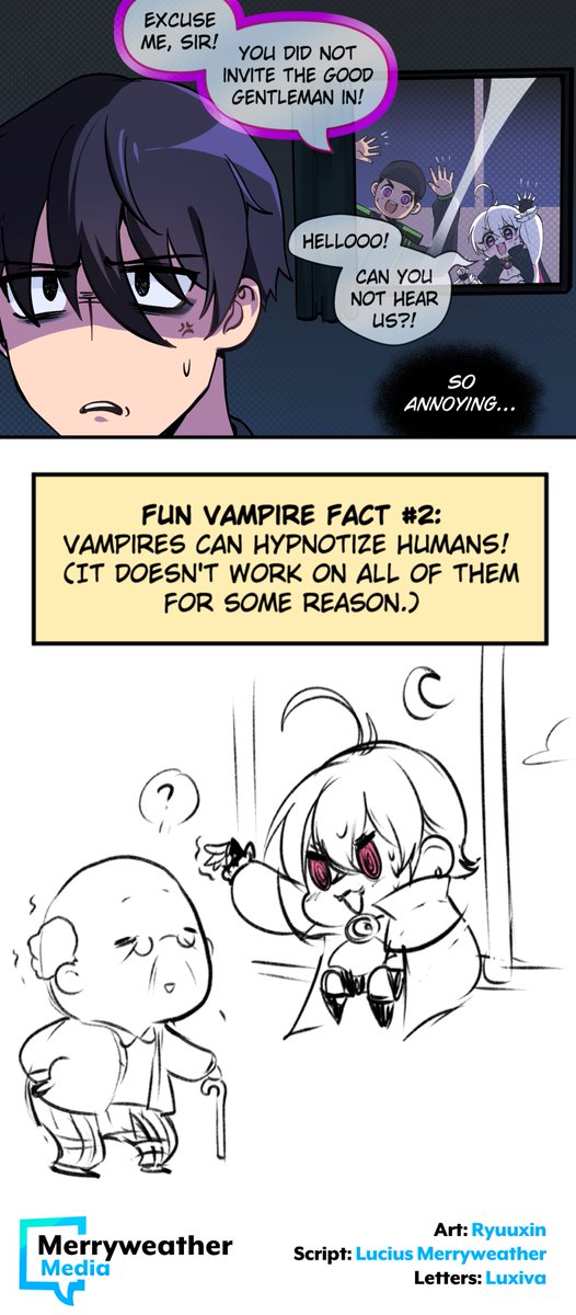 「I wrote a comic about a femboy vampire #2 」Merryweather Comicsの漫画