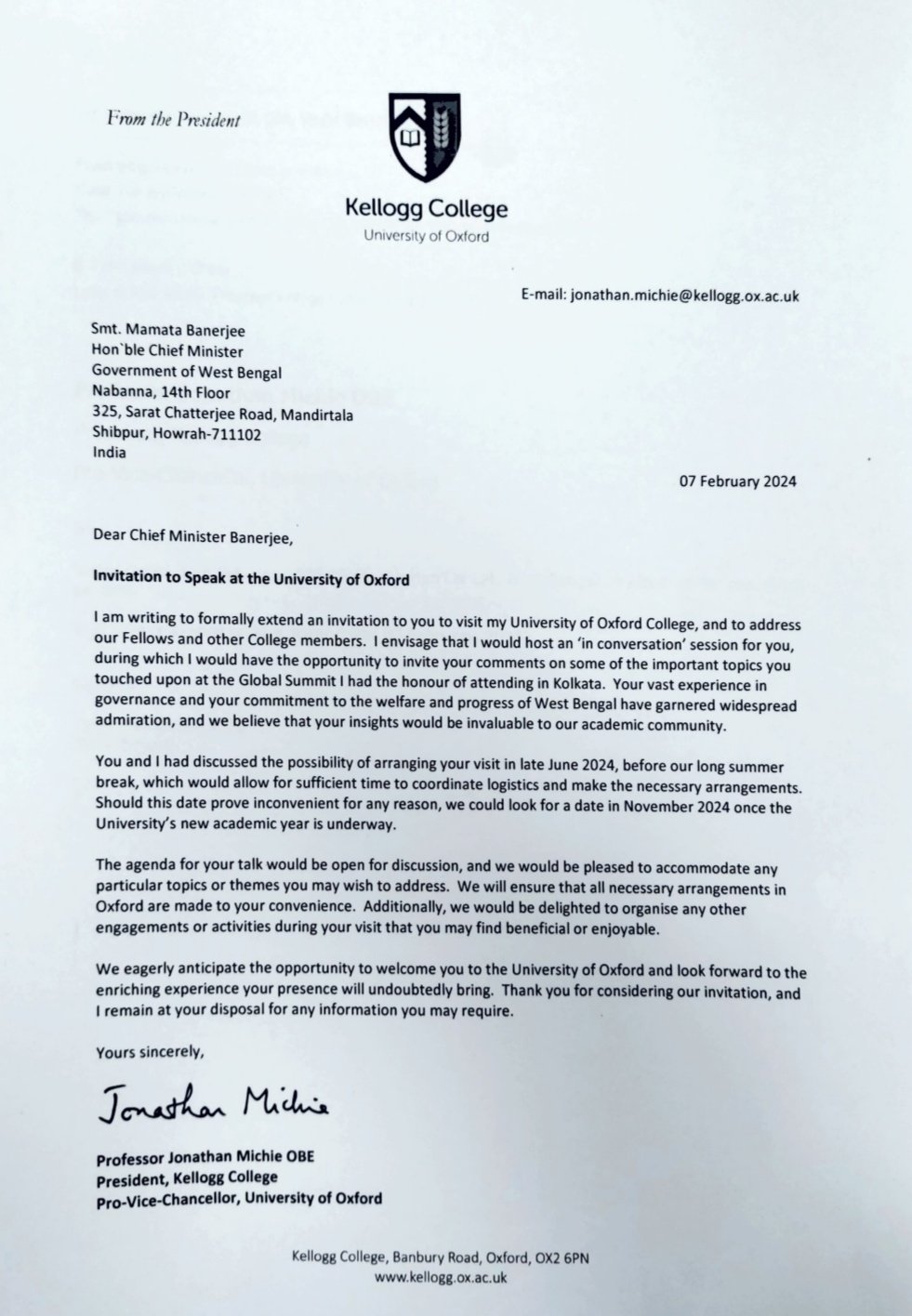 Acceptance Letter Invitation