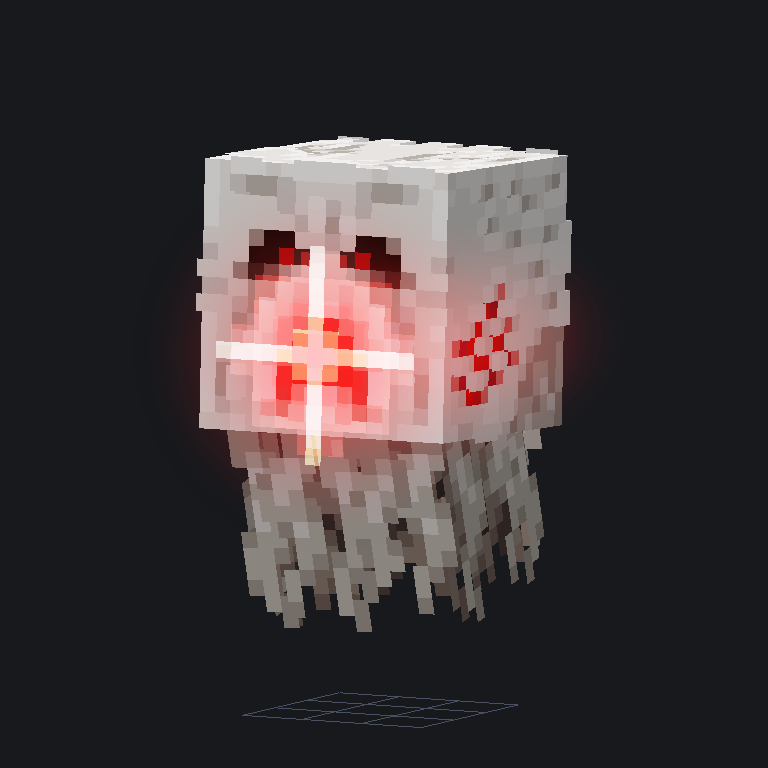 Papercraft Minecraft Ghast STL File Nether Monster Minecraft Monster