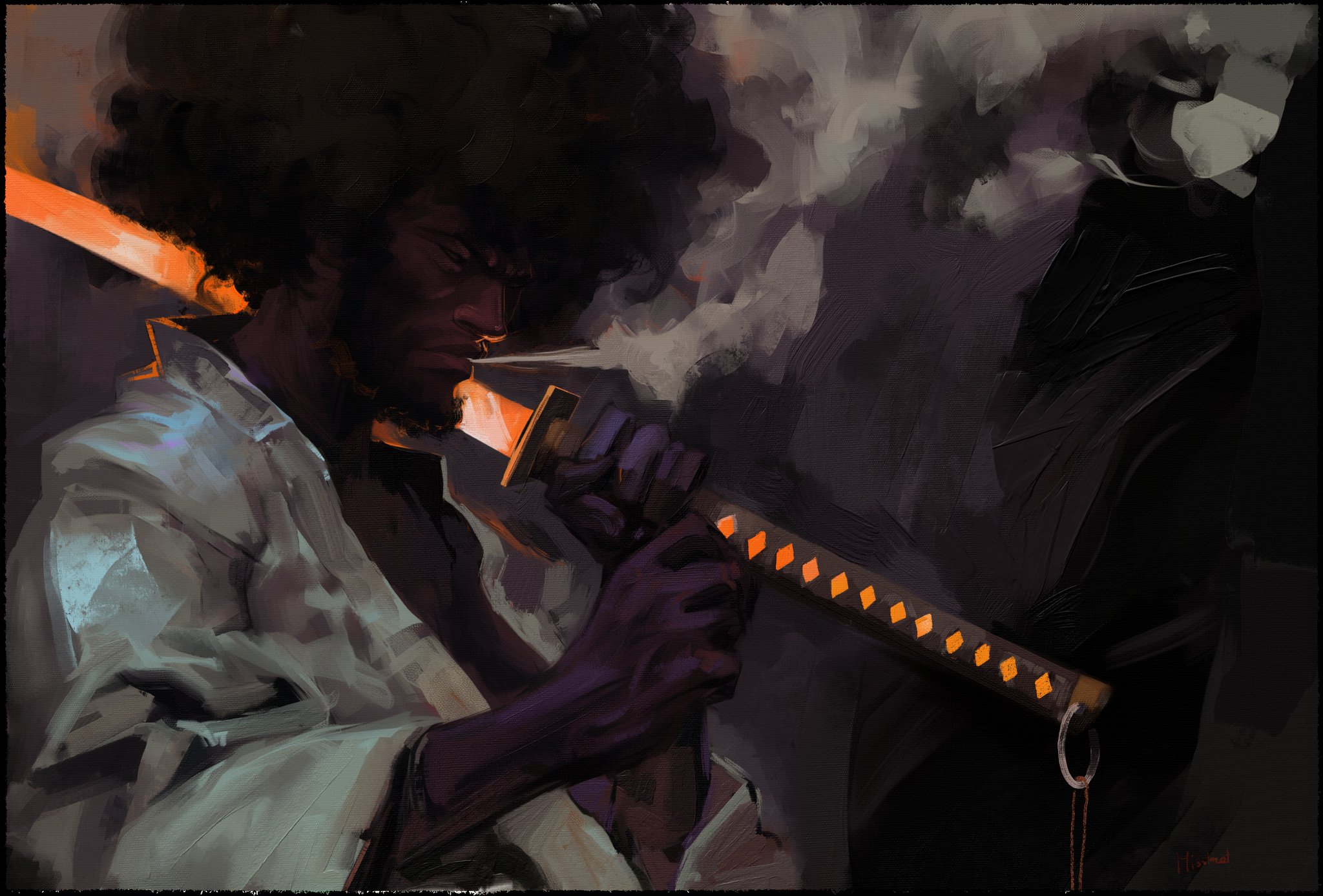 Afro Samurai Smoking Ninja Ninja Afro Samurai GIF Ninja Ninja Afro