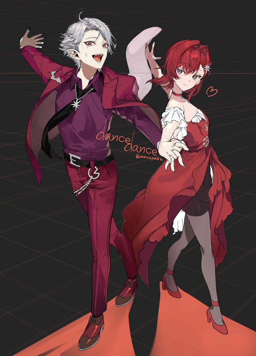 アンジュ・カトリーナ(にじさんじ) ,葛葉(にじさんじゲーマーズ) 「#KuzuArt #絵ンジュ くーずは 」|まるぱか@仕事今ヤバいのイラスト