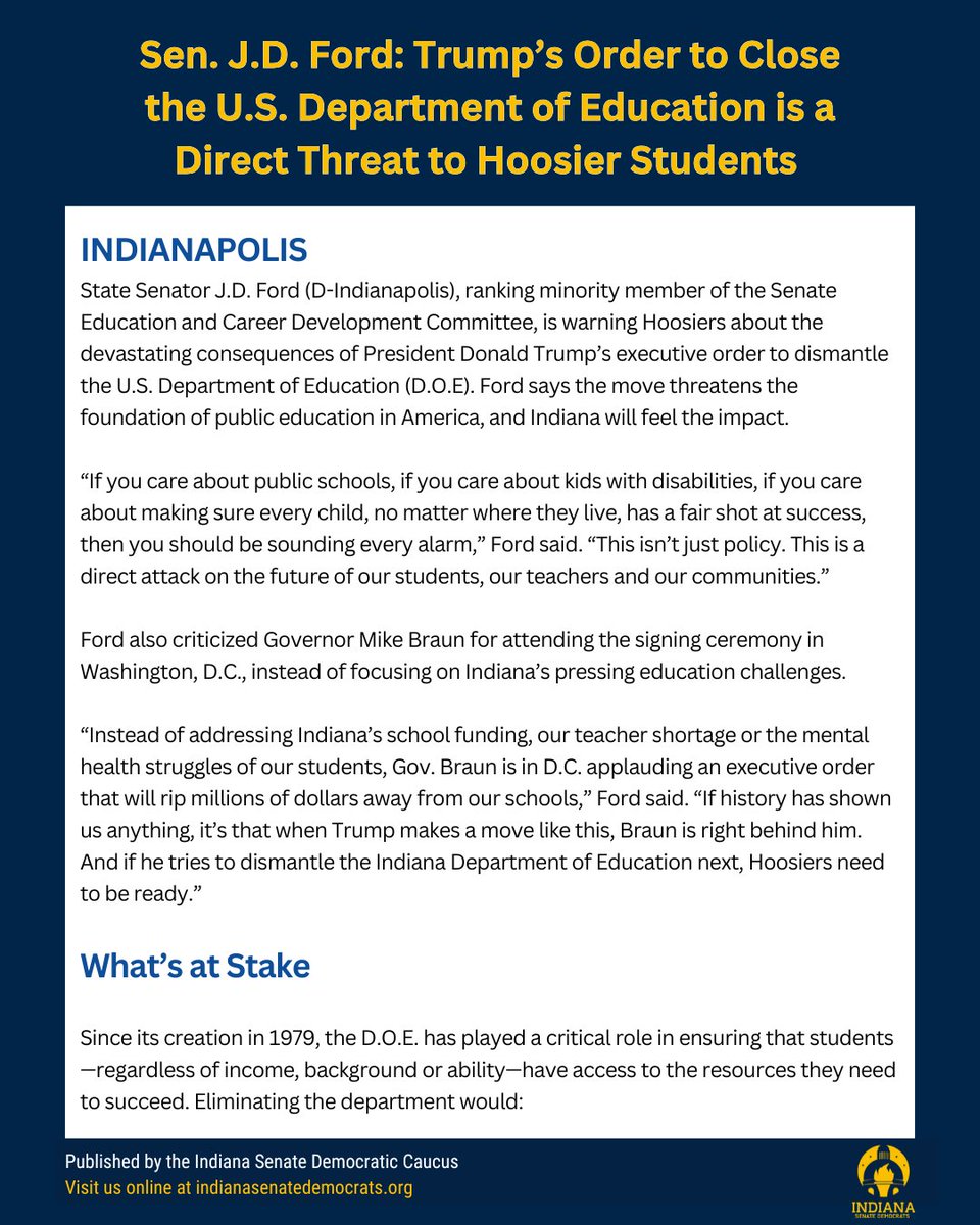 State Senator J.D. Ford - Indiana Senate Democrats