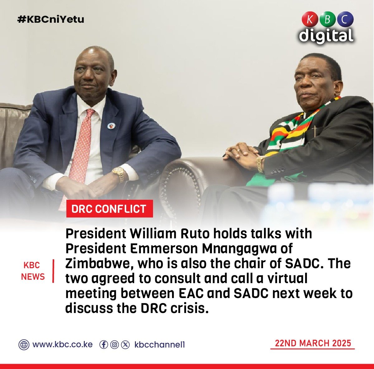 Tshisekedi and Kagame Hold Informal Meeting in Doha, Qatar, on March 18, 2025, Amid Mixed ...