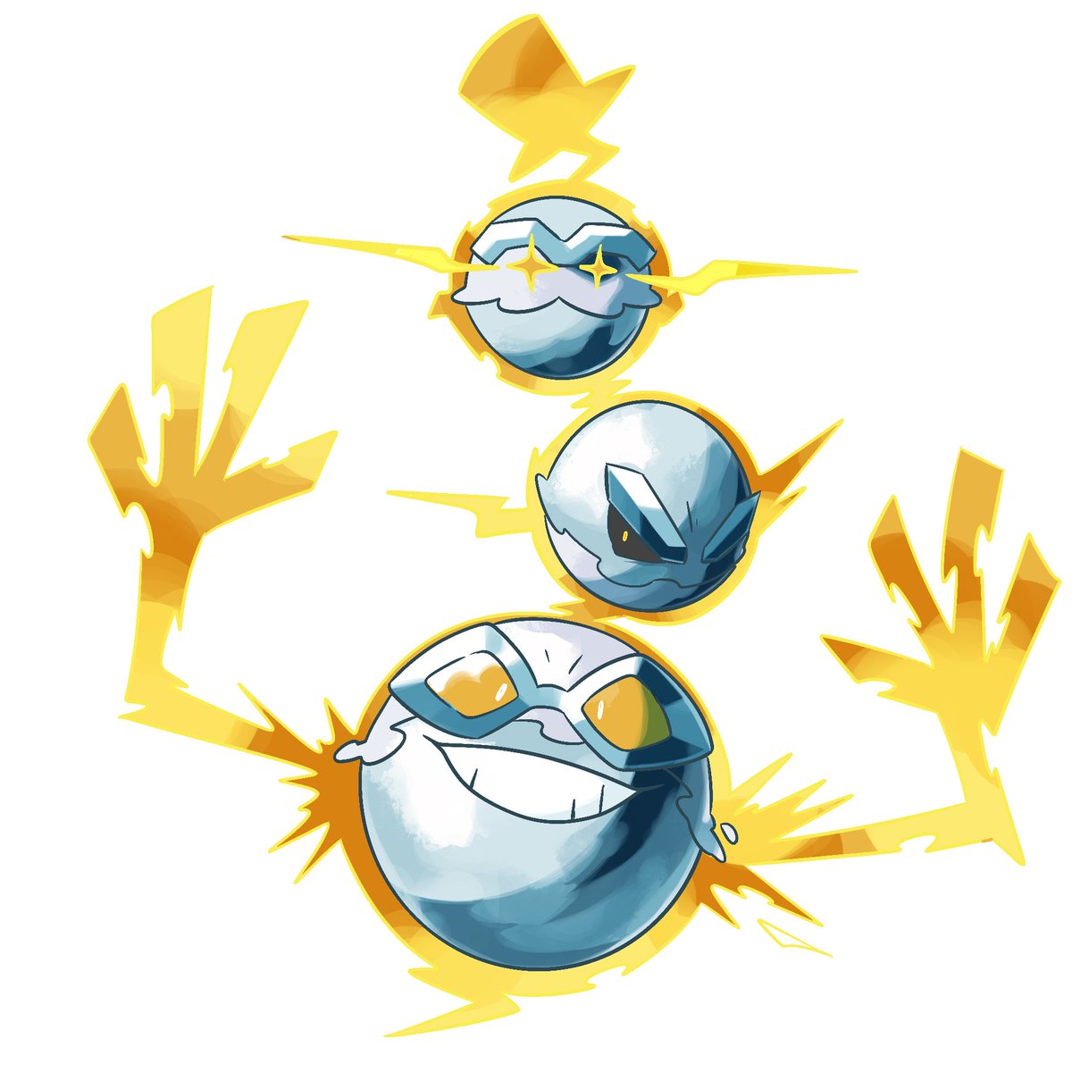 「New regional form of Voltorb and Electro」|Onduregion/Zzzeldoのイラスト