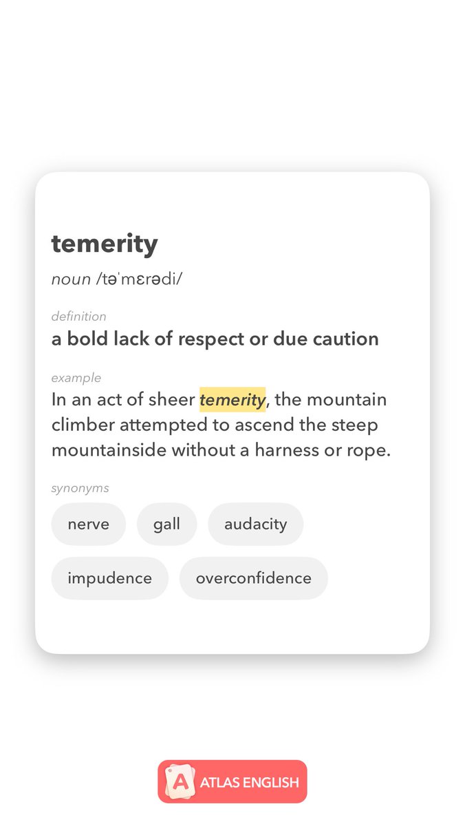 Temerity Definition