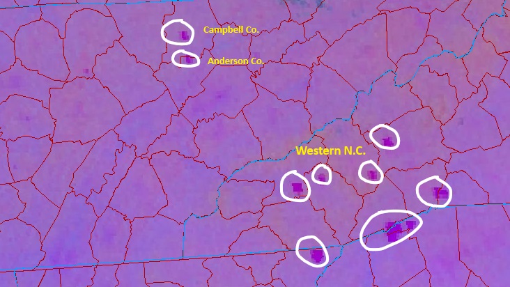 Wildfires Map Of East Tennessee
