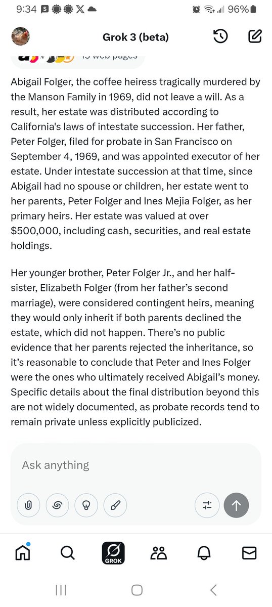 Abigail Folgers.... The sole heir to the Folger's estate was murdered ...
