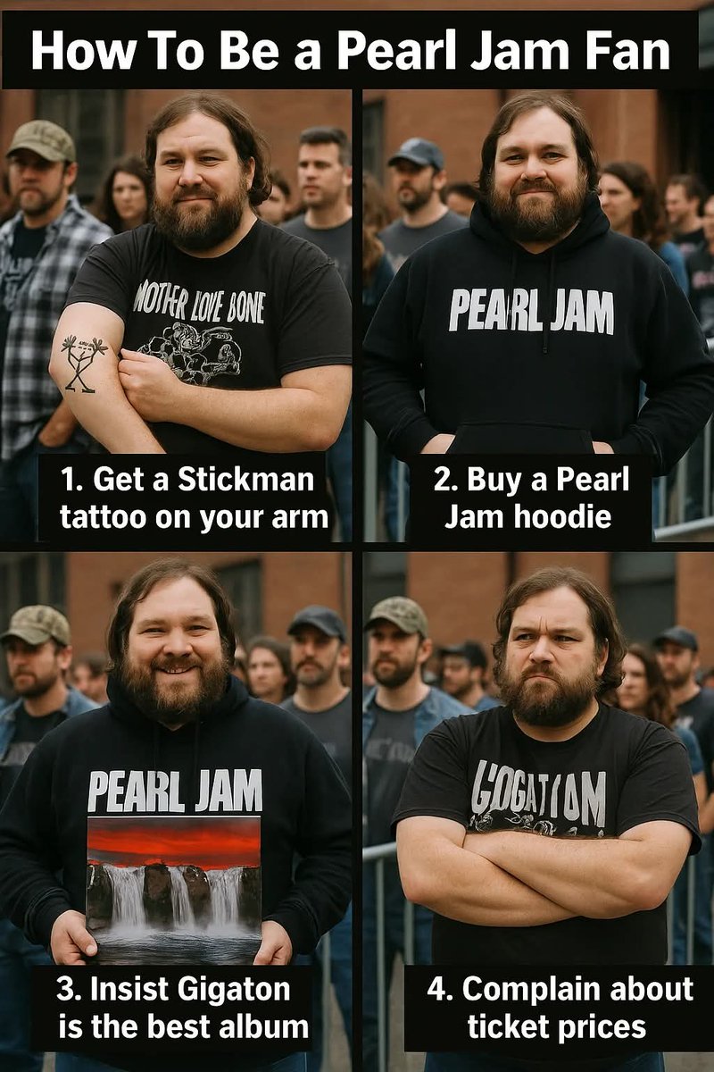 Pearl Jam Ticket Memes Pearl Jam Boston Sticker Set 2024 Tour Pj