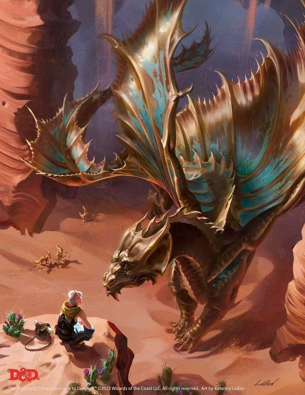 Ladon Dragon D&D Bathing In Dragons Blood, An Art Print By Katerina