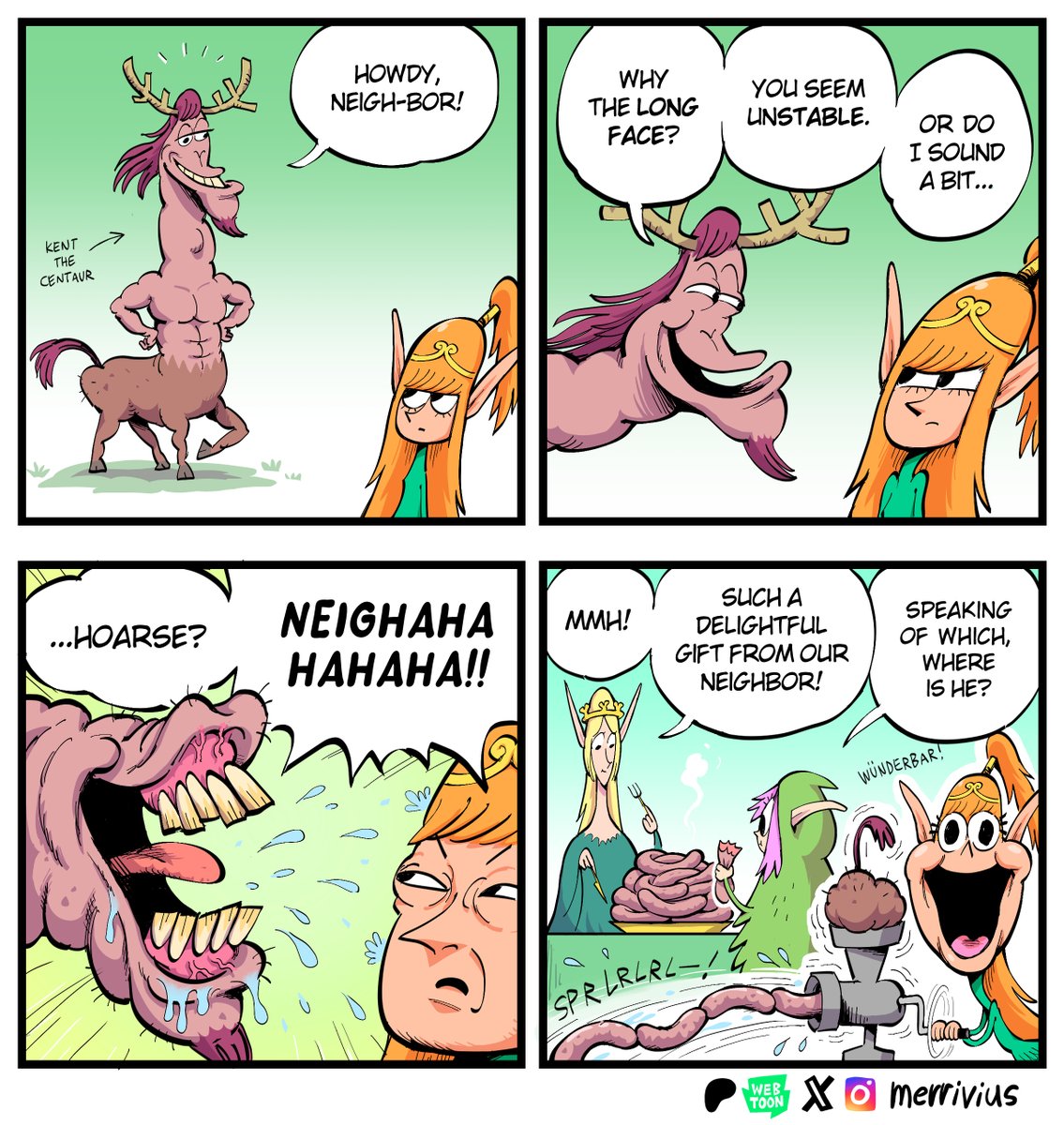 「Elf's friendly neighbor 」Merriviusの漫画