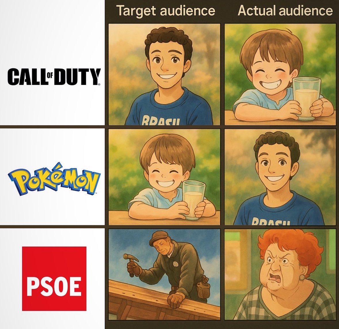 Target Audience Actual Audience Meme Bruh Imgflip