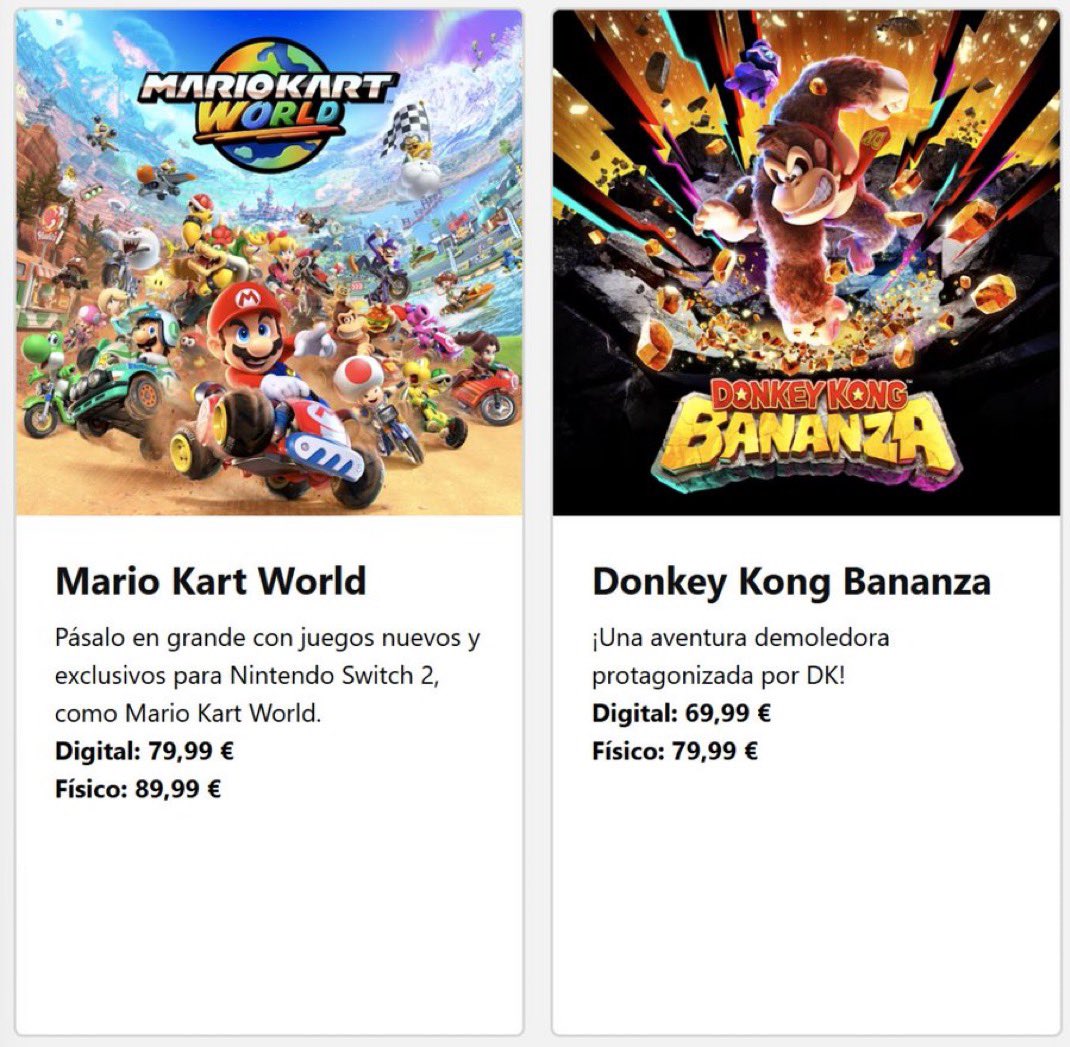 Nintendo Switch 2 sube así los precios de sus juegos - Nintenderos